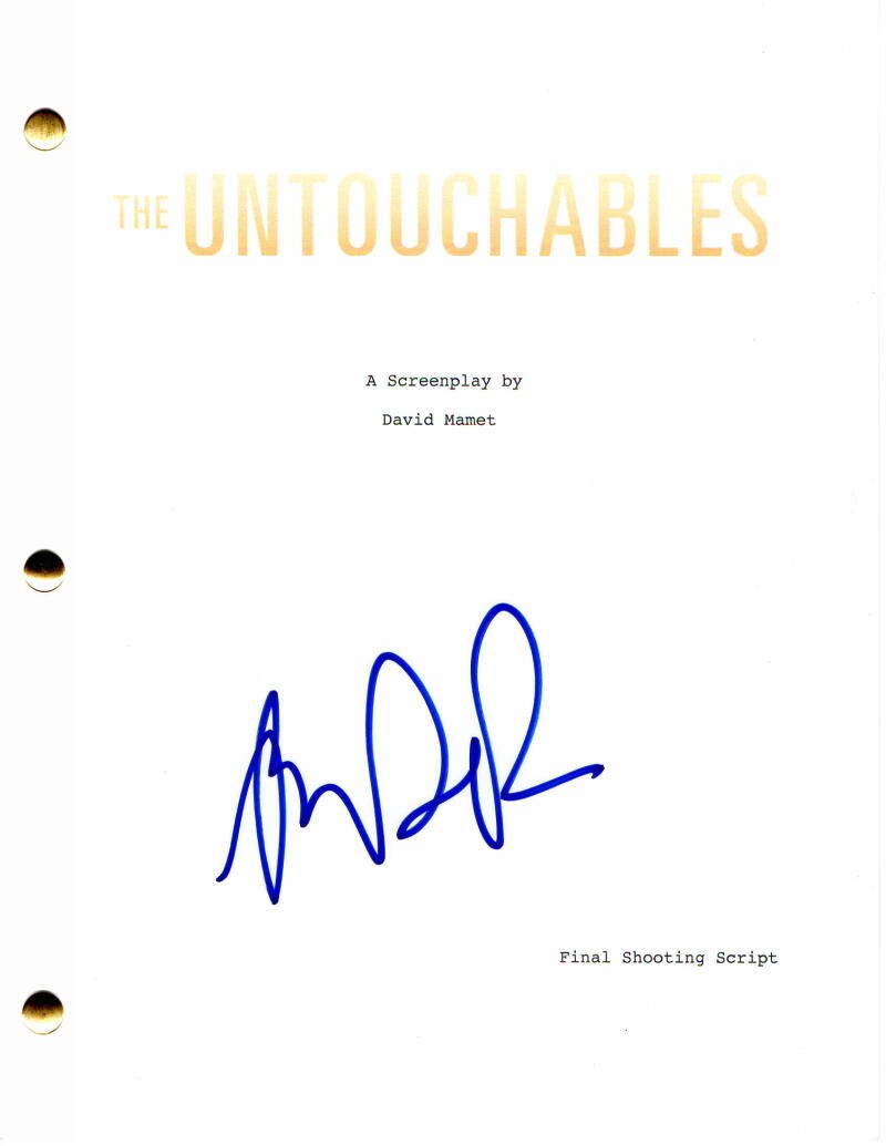 BRIAN DE PALMA SIGNED AUTOGRAPH - THE UNTOUCHABLES MOVIE SCRIPT - SEAN ...