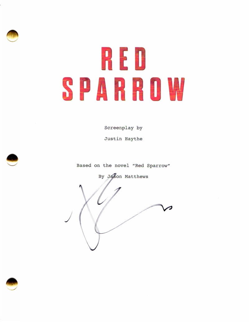 JOEL EDGERTON SIGNED AUTOGRAPH - RED SPARROW MOVIE SCRIPT - JENNIFER ...