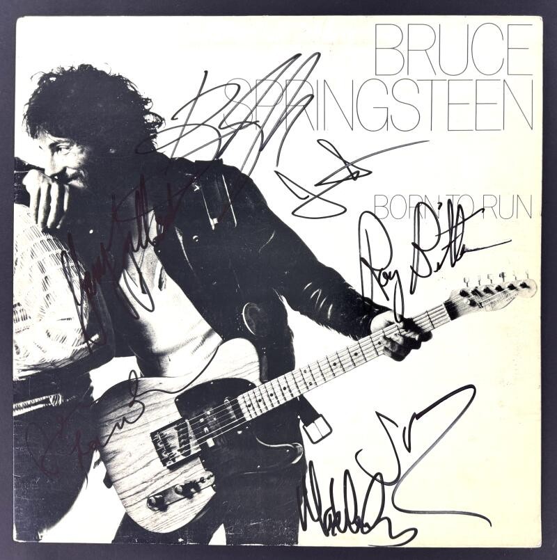 Bruce Springsteen E Street Band x7 Signed Autograph Born to Run Album w ...