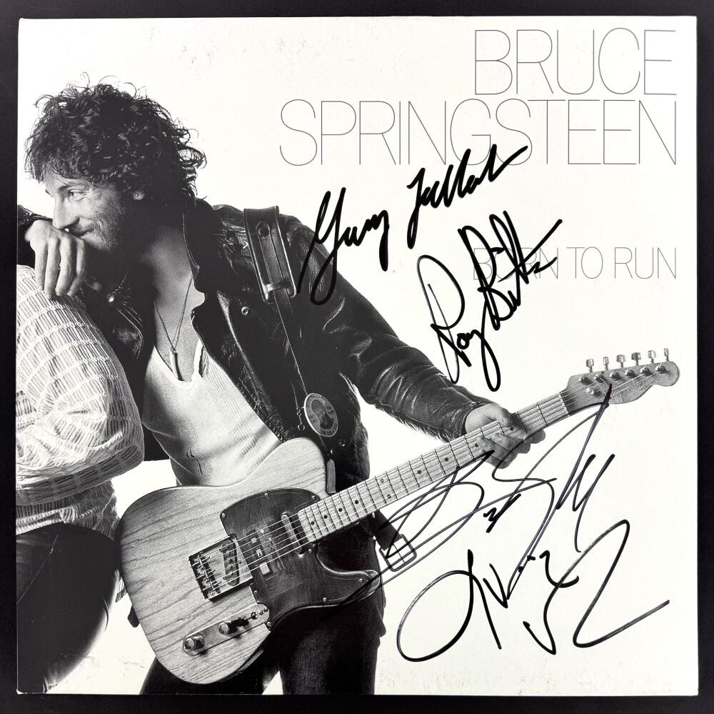 Bruce Springsteen E Street Band x4 Signed Autograph Born to Run Record ...