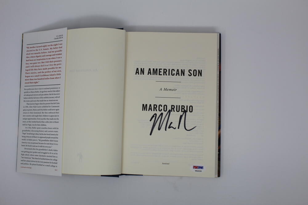 SENATOR MARCO RUBIO SIGNED AUTOGRAPH "AN AMERICAN SON" BOOK - 2016 ...