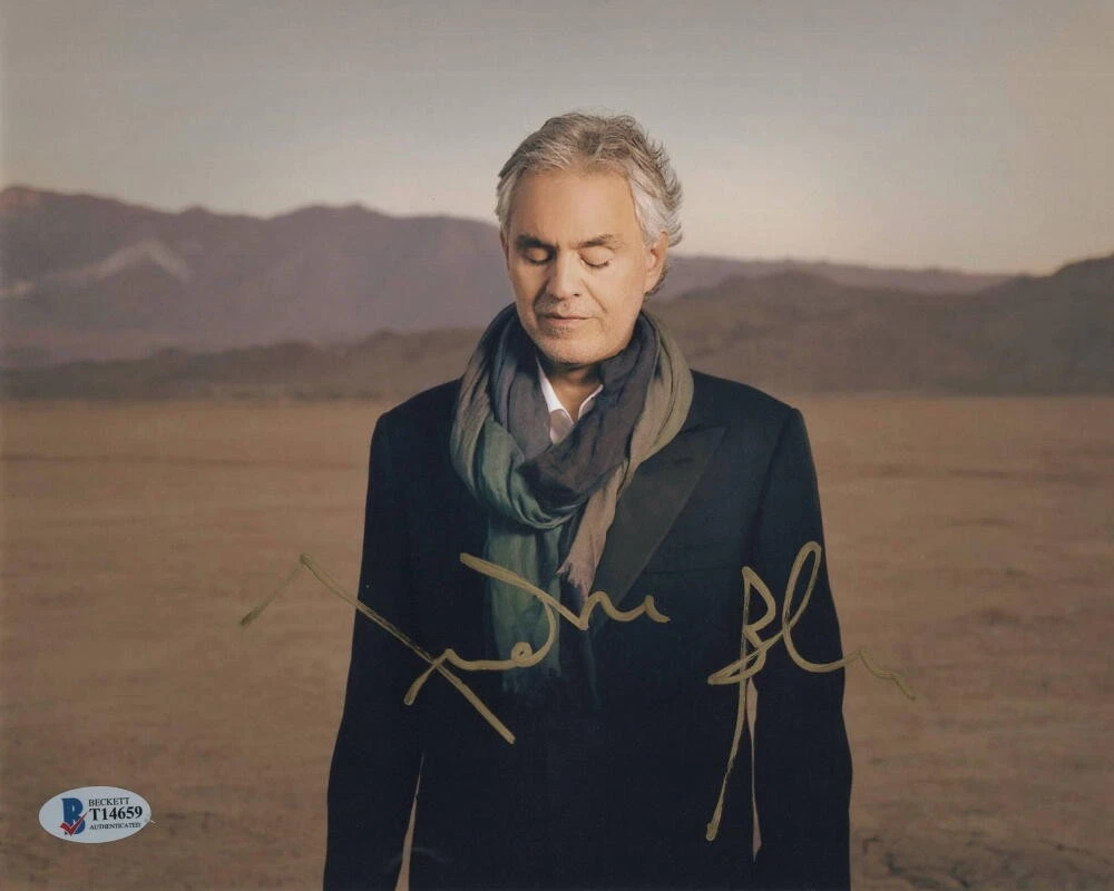 ANDREA BOCELLI SIGNED AUTOGRAPH 8X10 PHOTO - BLIND OPERA SINGER, LEGEND ...