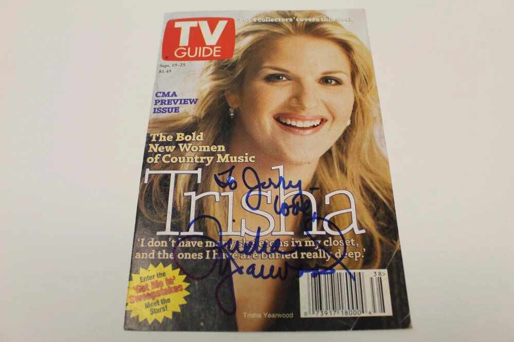 TRISHA YEARWOOD SIGNED AUTOGRAPH TV GUIDE MAGAZINE COVER - COUNTRY ...