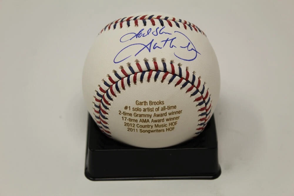 GARTH BROOKS SIGNED AUTOGRAPH OMLB BASEBALL BALL w/ CAREER ACHIEVEMENTS ...