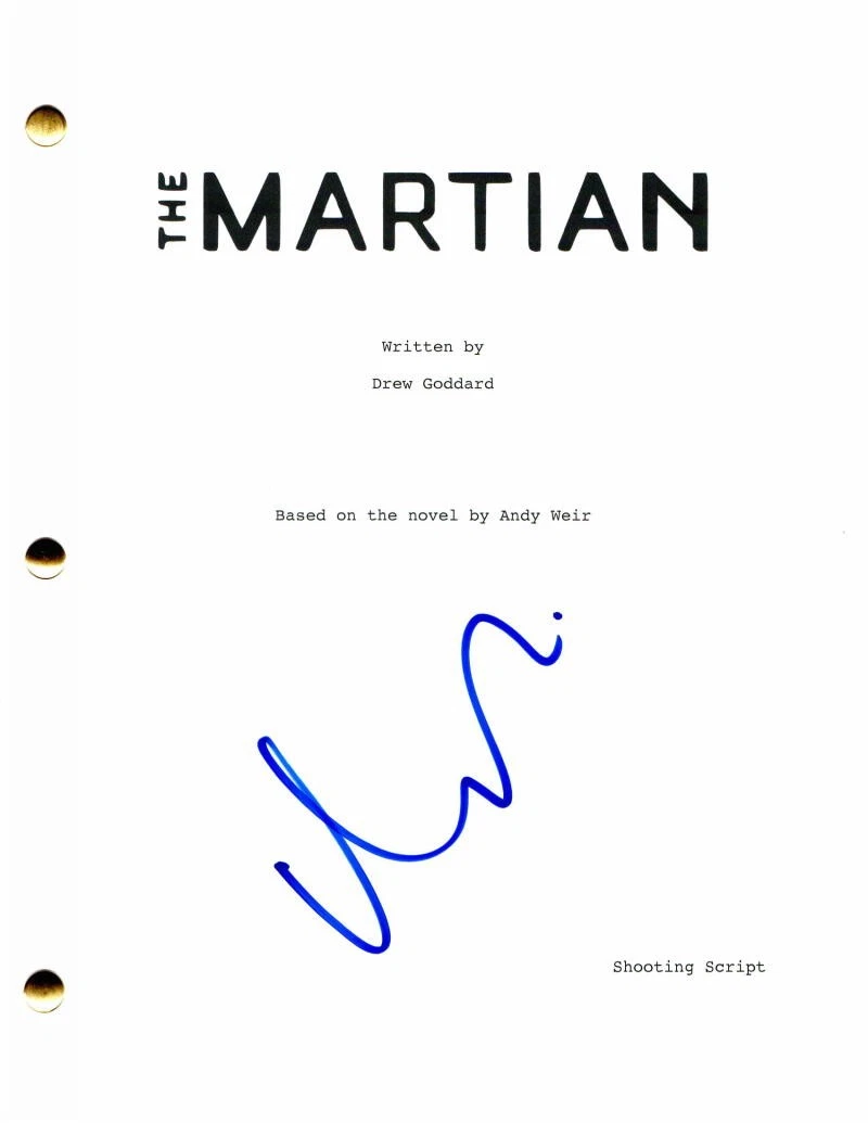 MATT DAMON SIGNED AUTOGRAPH THE MARTIAN FULL MOVIE SCRIPT - GOOD WILL ...