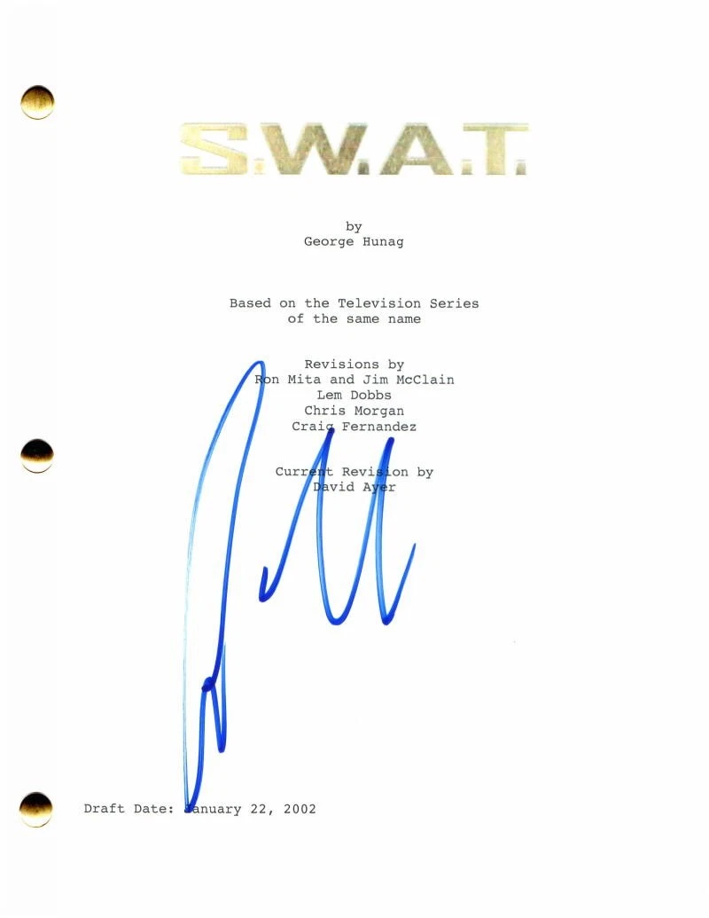 COLIN FARRELL SIGNED AUTOGRAPH SWAT FULL MOVIE SCRIPT - TRUE DETECTIVE ...