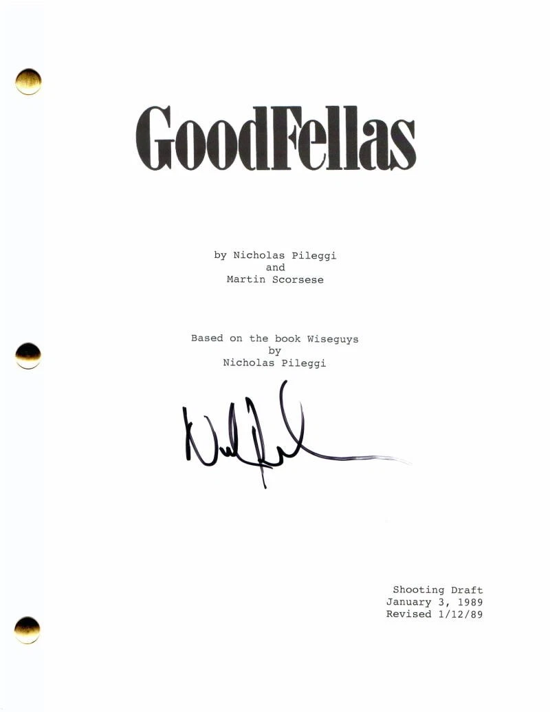 NICHOLAS PILEGGI SIGNED AUTOGRAPH GOODFELLAS FULL MOVIE SCRIPT - PESCI ...