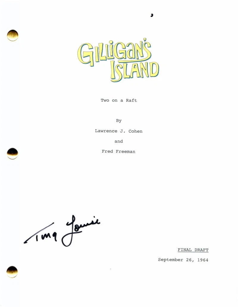 TINA LOUISE SIGNED AUTOGRAPH GILLIGAN'S ISLAND FULL PILOT SCRIPT - VERY ...