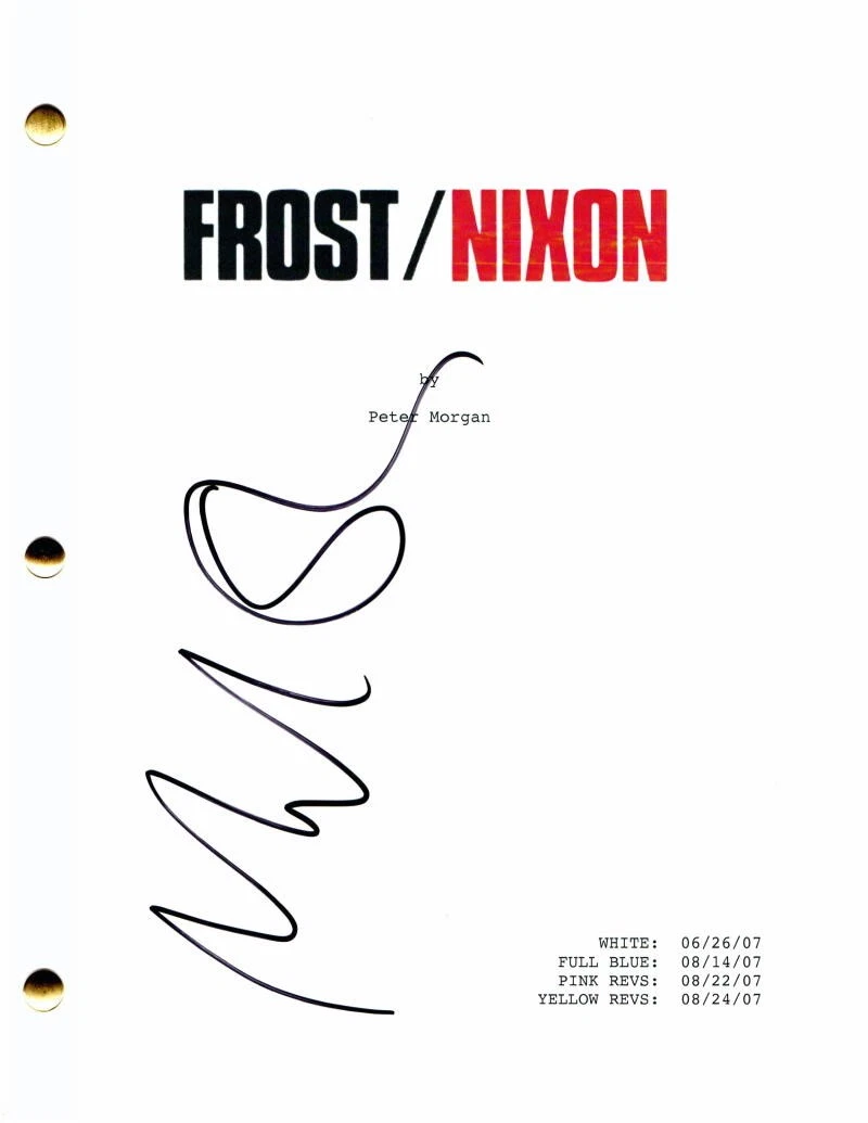 MICHAEL SHEEN SIGNED AUTOGRAPH "FROST/NIXON" FULL MOVIE SCRIPT ...