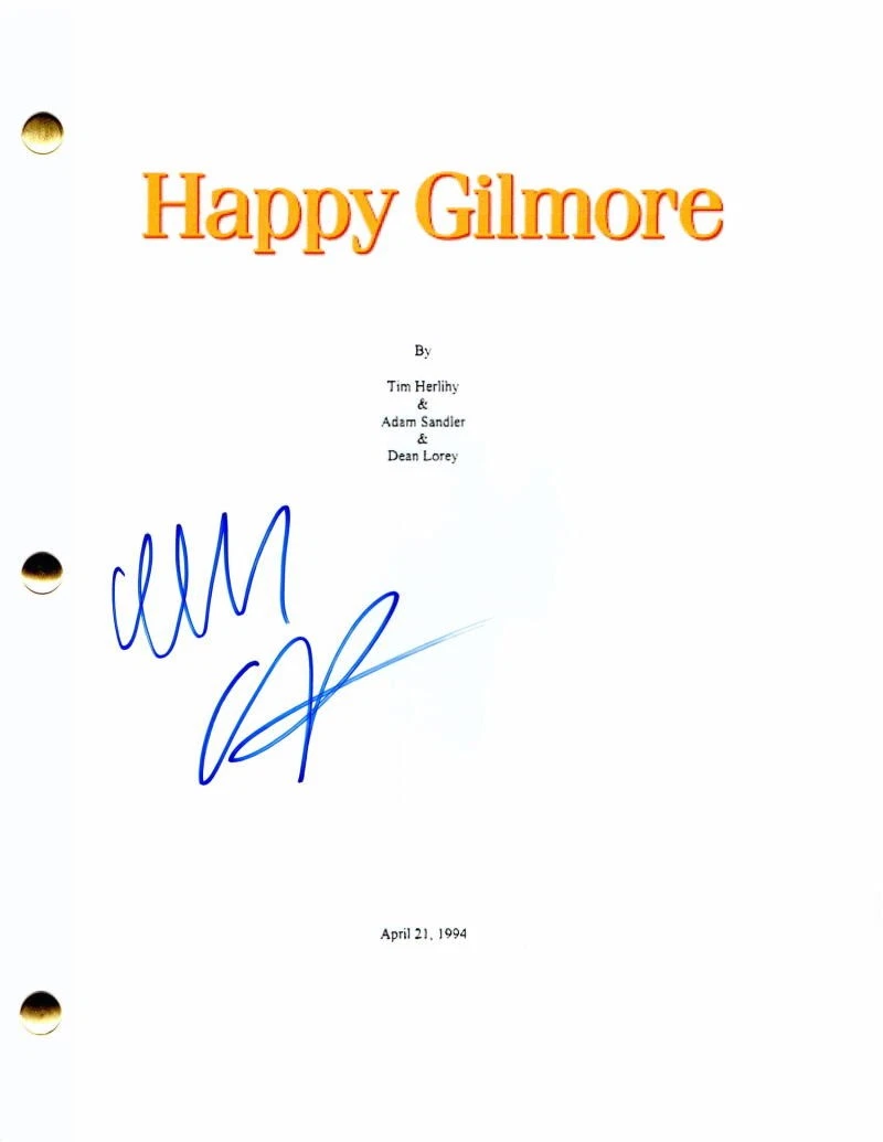 ALLEN COVERT SIGNED AUTOGRAPH "HAPPY GILMORE" FULL MOVIE SCRIPT - ADAM ...