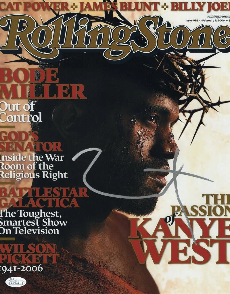 KANYE WEST SIGNED AUTOGRAPH 11X14 ROLLING STONE MAGAZINE PHOTO ...