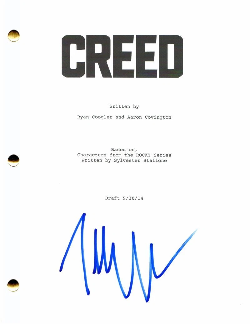 TESSA THOMPSON SIGNED AUTOGRAPH CREED FULL MOVIE SCRIPT - MICHAEL B ...