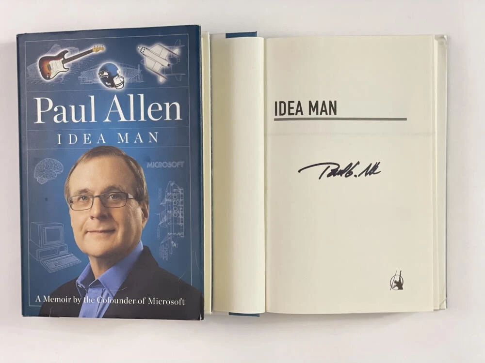PAUL ALLEN SIGNED AUTOGRAPH "IDEA MAN" BOOK - MICROSOFT FOUNDER W/ BILL ...