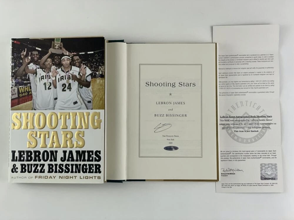 LEBRON JAMES SIGNED AUTOGRAPH "SHOOTING STARS" BOOK GREATEST BASKETBALL ...