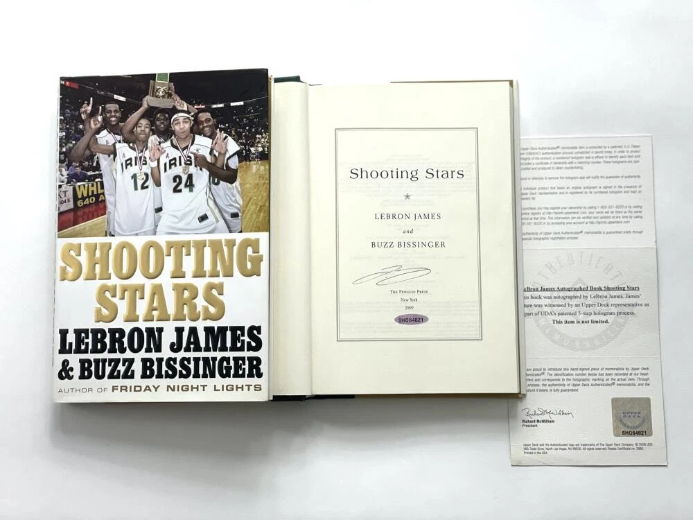 LEBRON JAMES SIGNED AUTOGRAPH "SHOOTING STARS" BOOK - NBA SUPERSTAR ...
