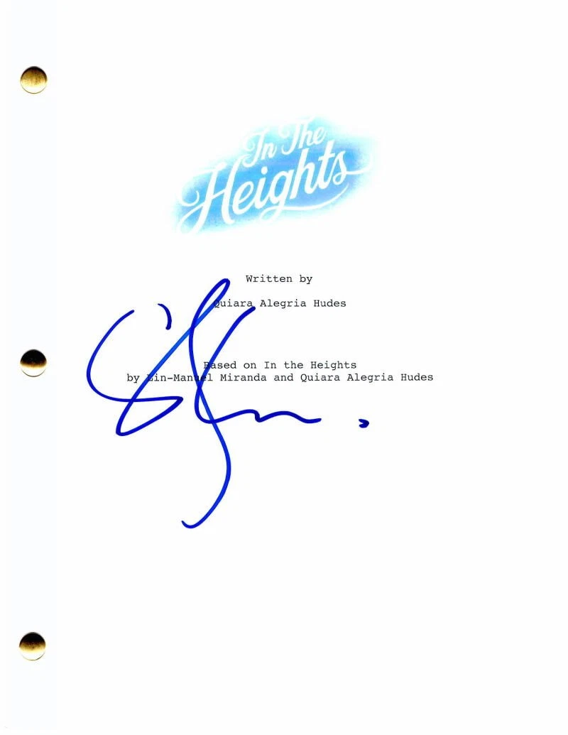CHRISTOPHER JACKSON SIGNED AUTOGRAPH IN THE HEIGHTS SCRIPT - LIN MANUEL ...