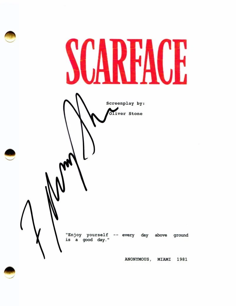 F MURRAY ABRAHAM SIGNED AUTOGRAPH SCARFACE FULL MOVIE SCRIPT - AL ...