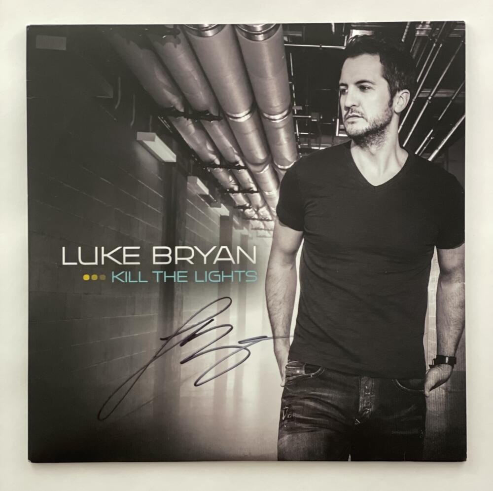 LUKE BRYAN SIGNED AUTOGRAPH ALBUM VINYL RECORD - KILL THE LIGHTS ...