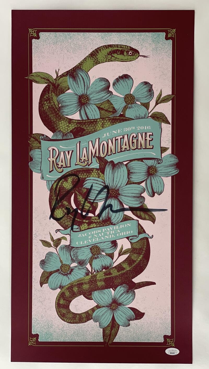RAY LAMONTAGNE SIGNED AUTOGRAPH 13X25 CONCERT TOUR POSTER CLEVELAND 6 ...