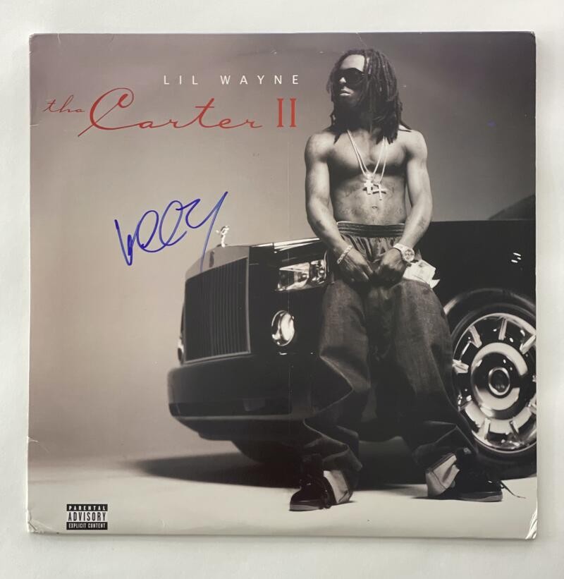LIL WAYNE WEEZY SIGNED AUTOGRAPH ALBUM VINYL RECORD - THA CARTER II 2 W ...