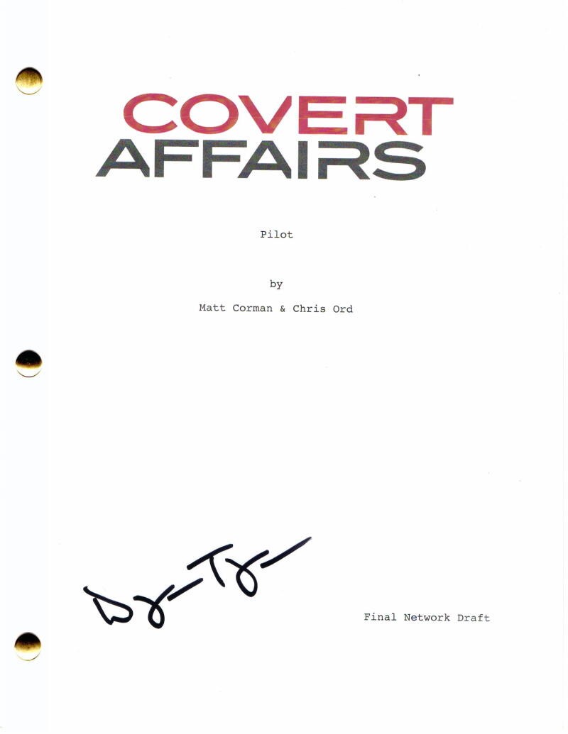 DYLAN TAYLOR SIGNED AUTOGRAPH COVERT AFFAIRS FULL PILOT SCRIPT - PIPER ...