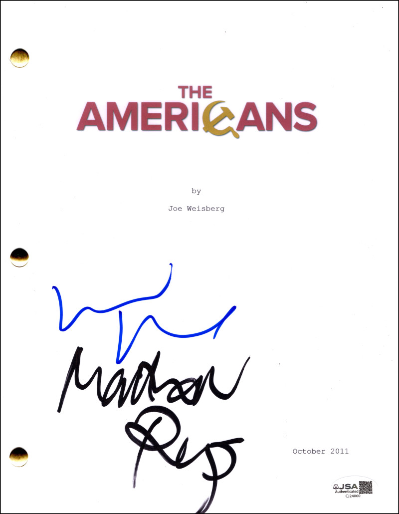 Keri Russell & Matthew Rhys Signed Autograph The Americans Pilot Script ...
