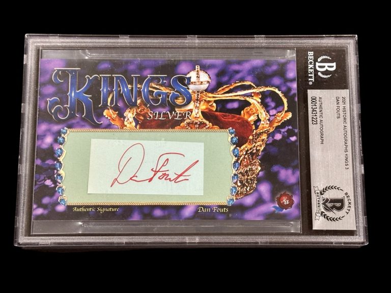 Dan Fouts 2021 Historic Autographs Kings 3 Signed Autograph BAS Beckett ...