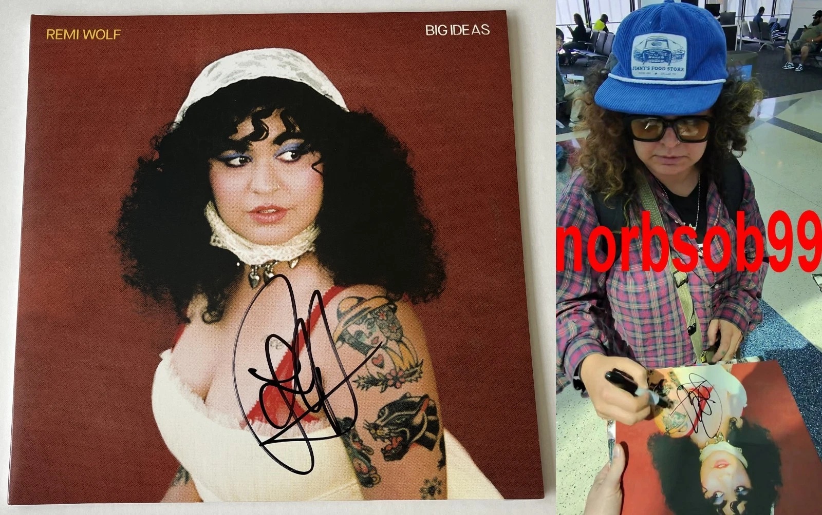 REMI WOLF SIGNED AUTOGRAPH BIG IDEAS VINYL ALBUM LP w/EXACT PROOF ...