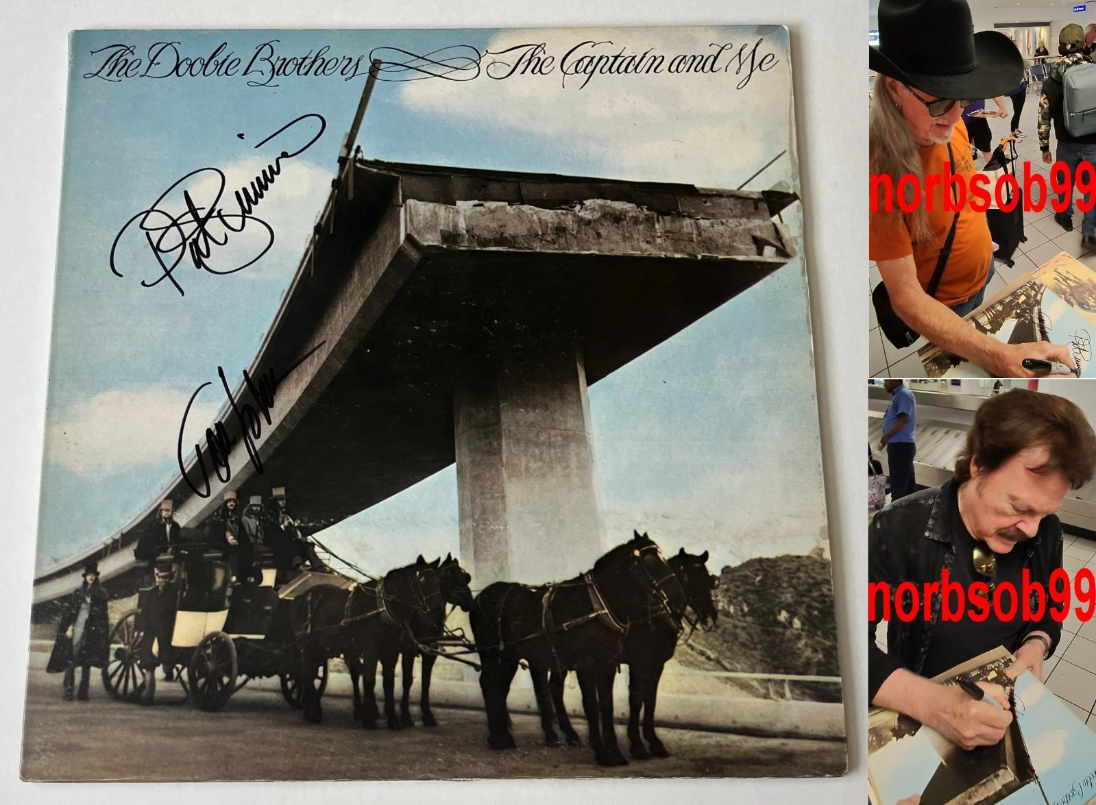 PAT SIMMONS & TOM SIGNED THE DOOBIE BROTHERS VINYL w/EXACT PROOF ...