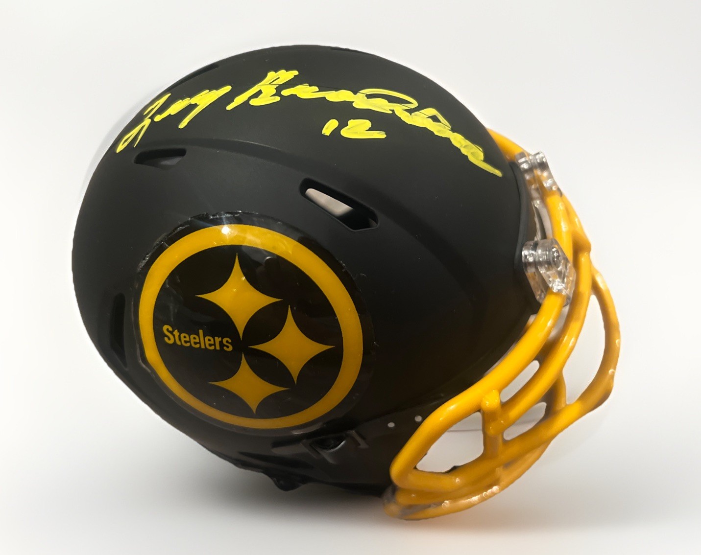 TERRY BRADSHAW signed (PITTSBURGH STEELERS) mini football helmet ...