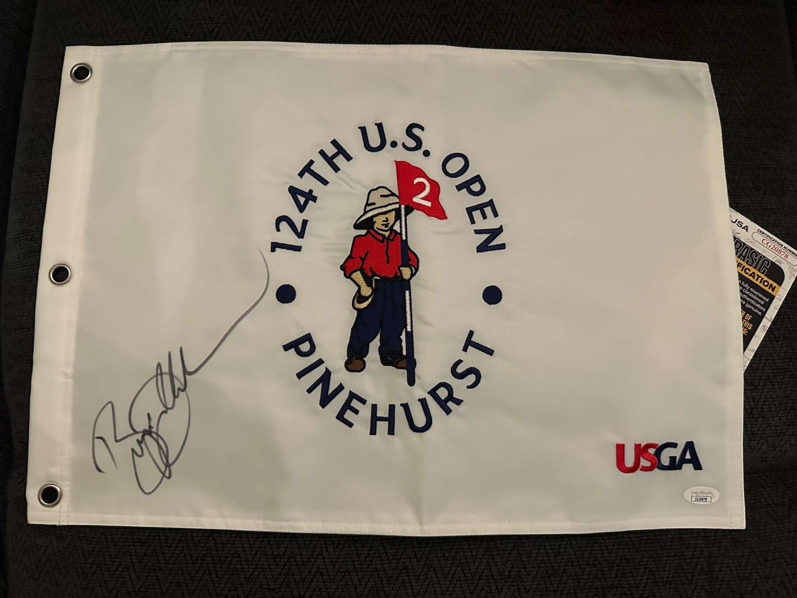 Bryson Dechambeau SIGNED 2024 Us Open Golf Flag JSA Authenticated COA ...
