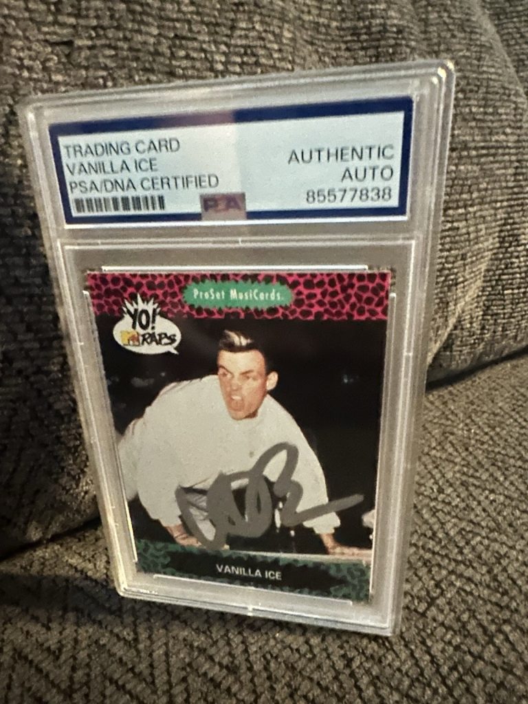 Vanilla Ice Signed 1990 Yo MTV Raps #89 Trading Card PSA /DNA ...
