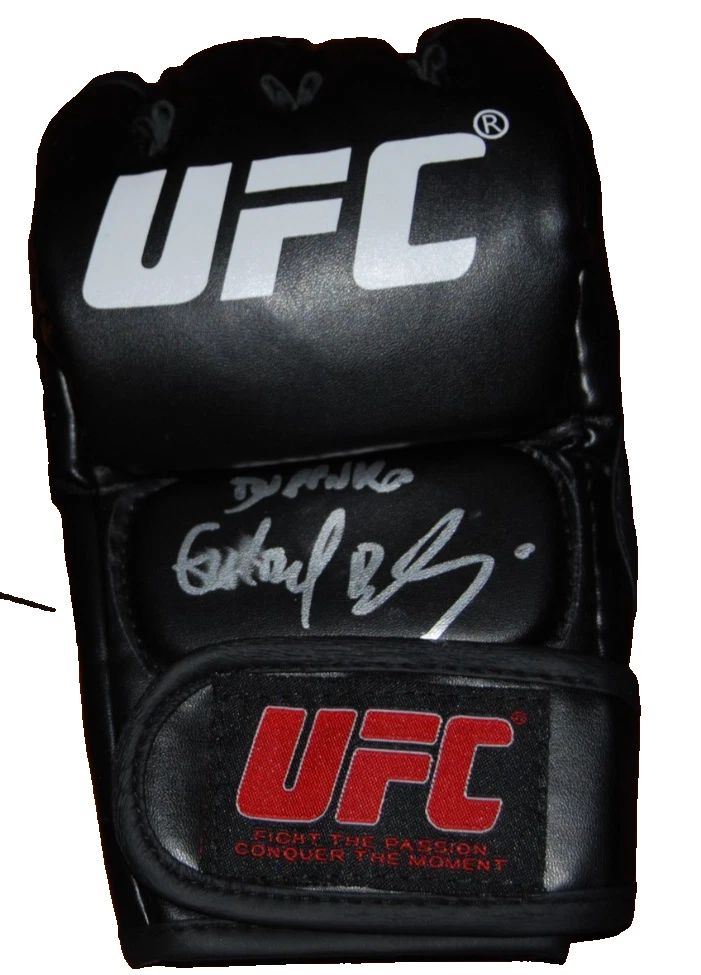 GILBERT BURNS signed (UFC) MMA autographed Fighting glove BECKETT BAS ...