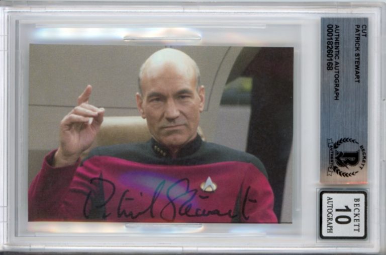 Patrick Stewart SIGNED Star Trek Captain Picard Picture BAS Beckett 10 ...