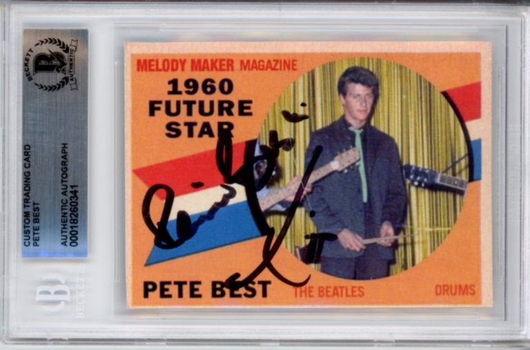 Pete Best The Beatles Original Drummer Signed Card Beckett BAS COA ...