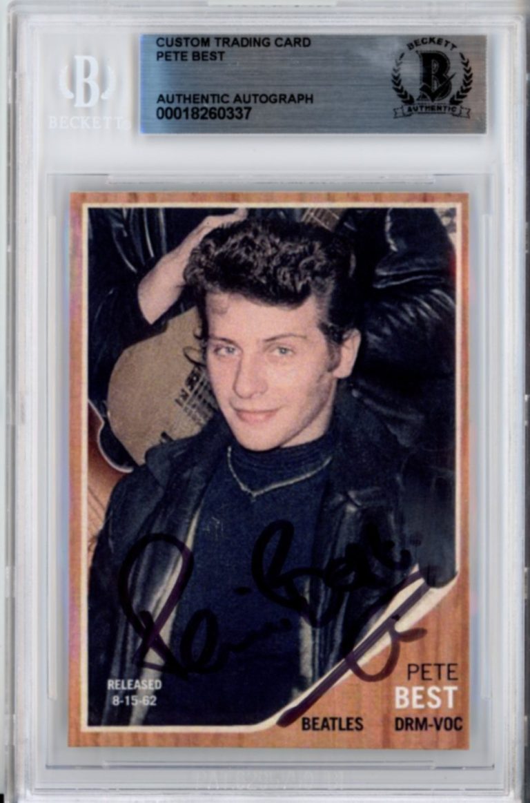 Pete Best The Beatles Original Member Signed Card Beckett BAS COA ...