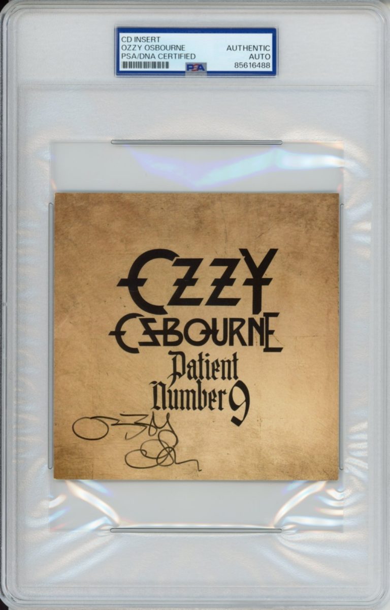 Ozzy Osbourne SIGNED Patient #9 Album Art Card PSA DNA COA CERTIFIED ...