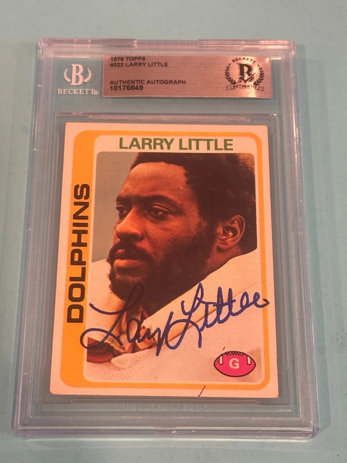 LARRY LITTLE Signed 1978 TOPPS Card #322 Beckett Authentication (BAS ...