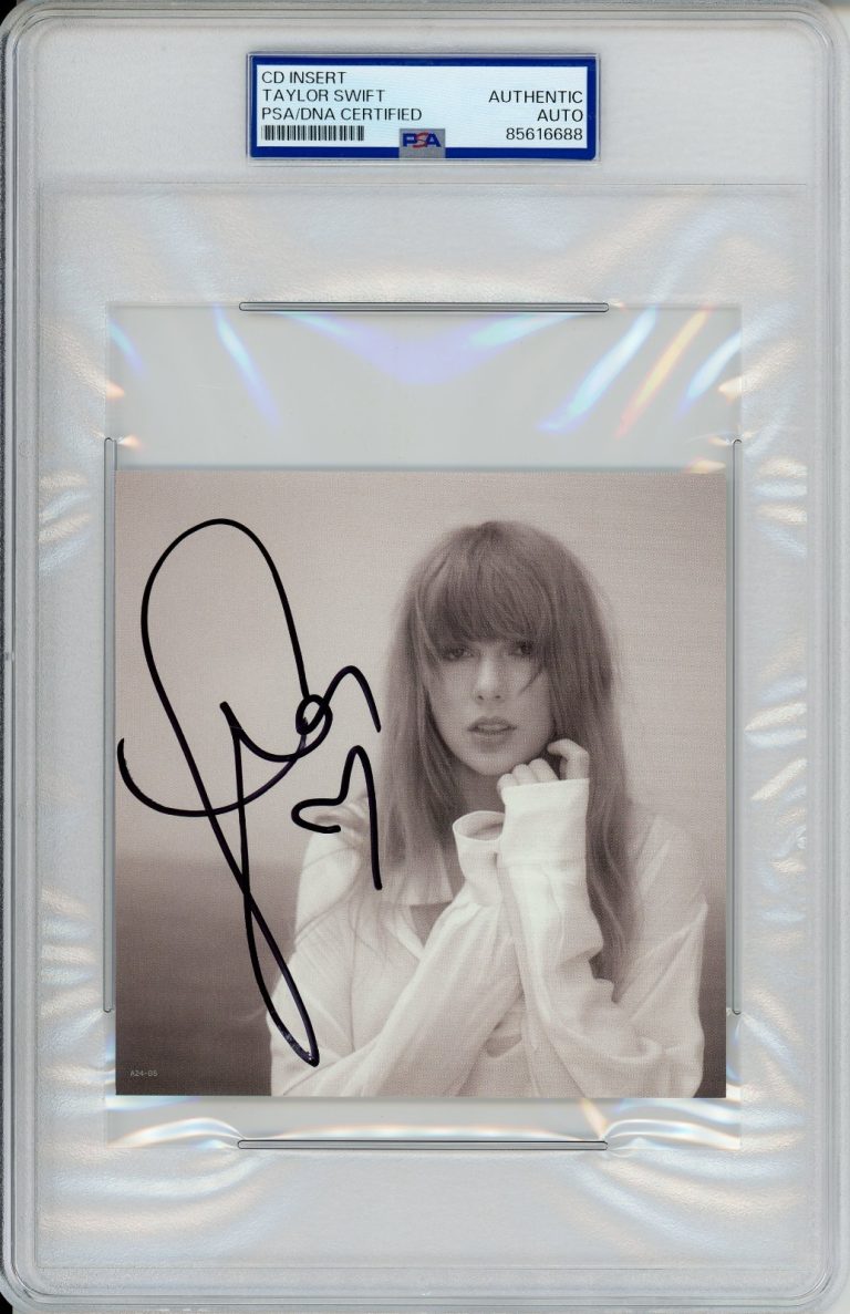 TAYLOR SWIFT Signed Autograph Long + HEART TTPD Tortured Poets Dept PSA ...