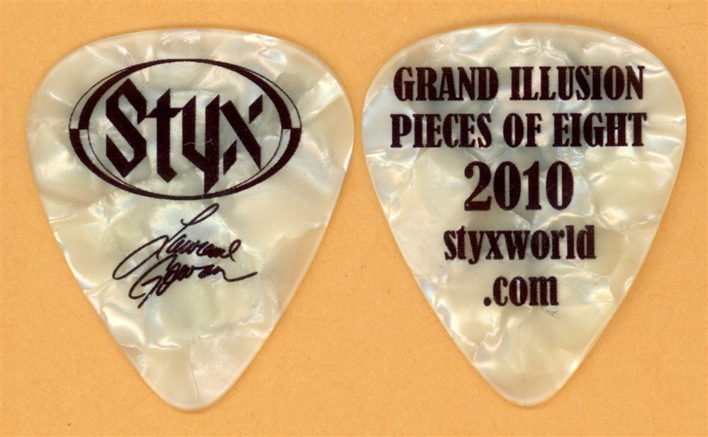 Styx Lawrence Gowan Vintage Guitar Pick - 2010 Grand Illusion Tour ...