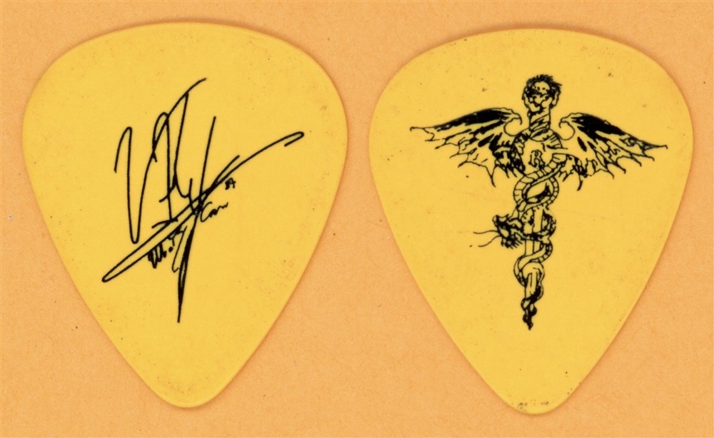 Motley Crue Vince Neil Signature Yellow Guitar Pick - 1989 Dr. Feelgood ...