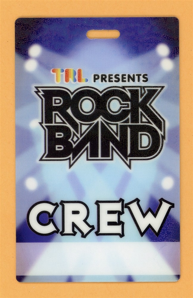 Rock Band 2008 MTV TRL Tour Crew Laminated Backstage Pass | Autographia