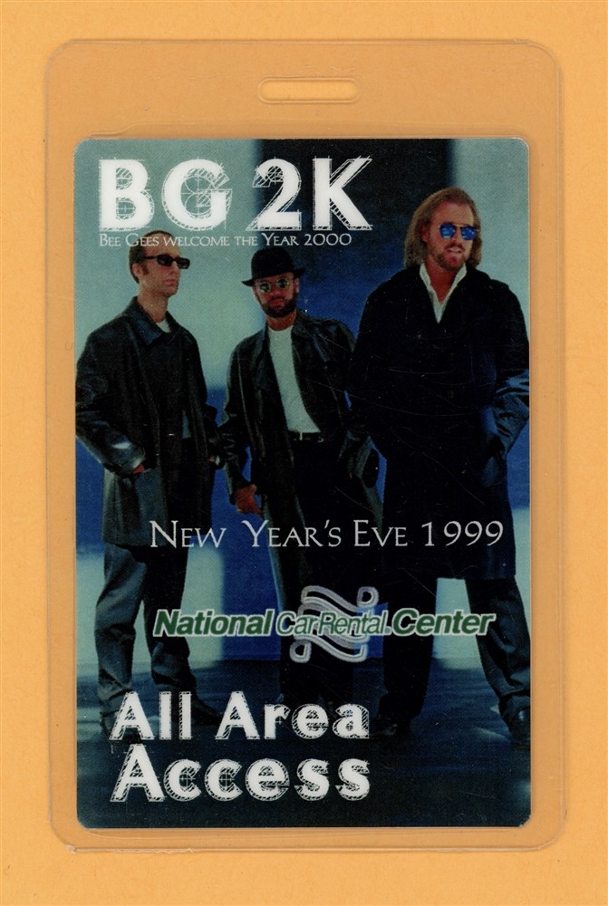 Bee Gees 1999 New Years Eve 2000 Tour AAA Laminated Backstage Pass ...