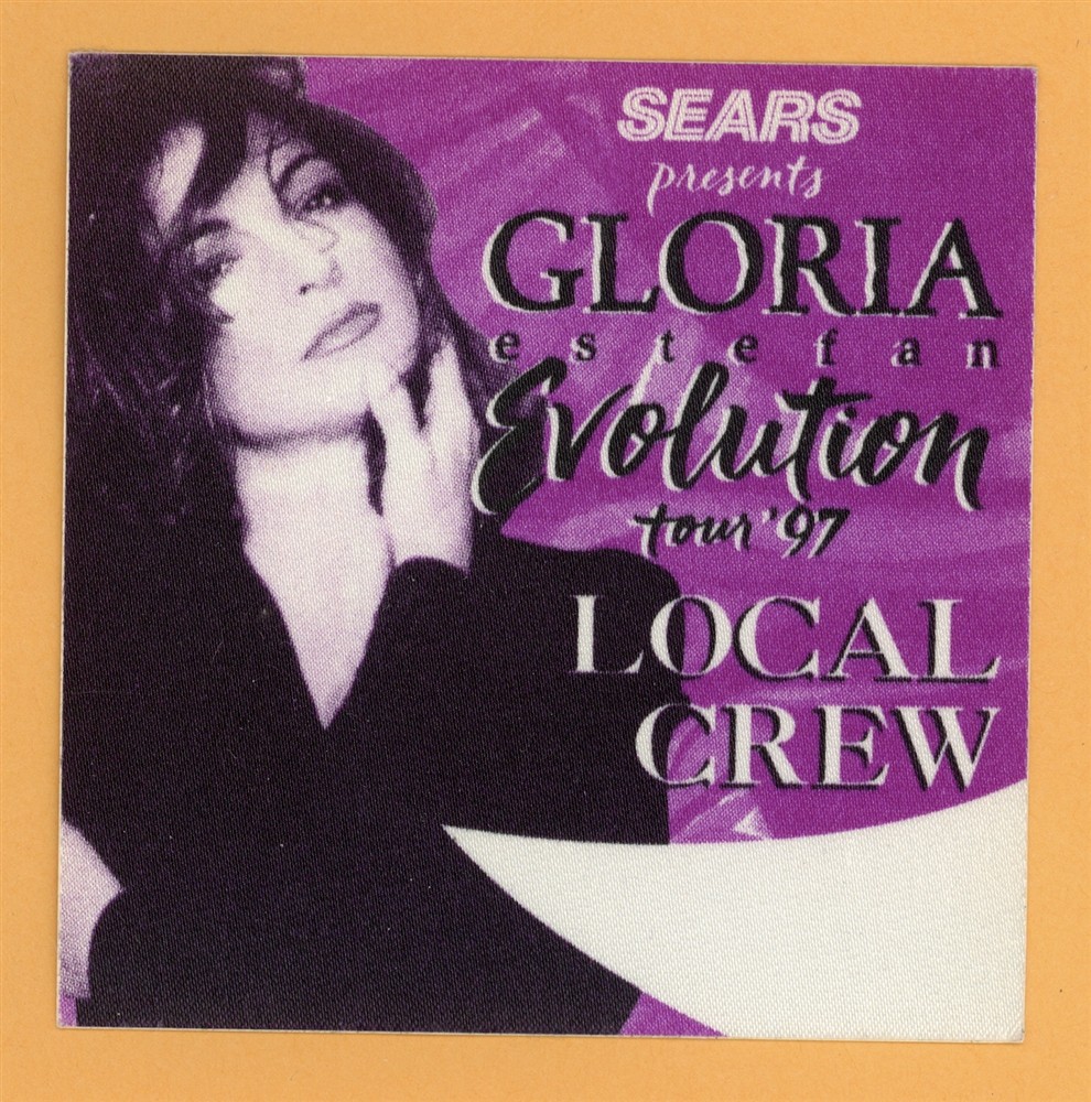 Gloria Estefan 1997 Evolution Concert Tour CREW Backstage Pass - Sears ...
