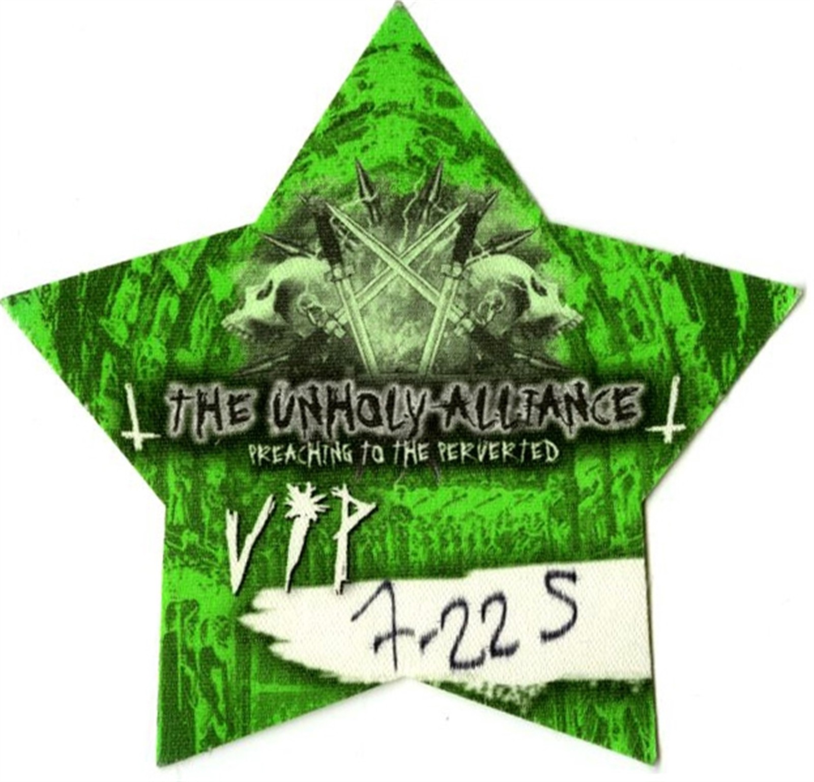 Slayer 2006 Unholy Alliance Concert Tour Band VIP Backstage Pass ...