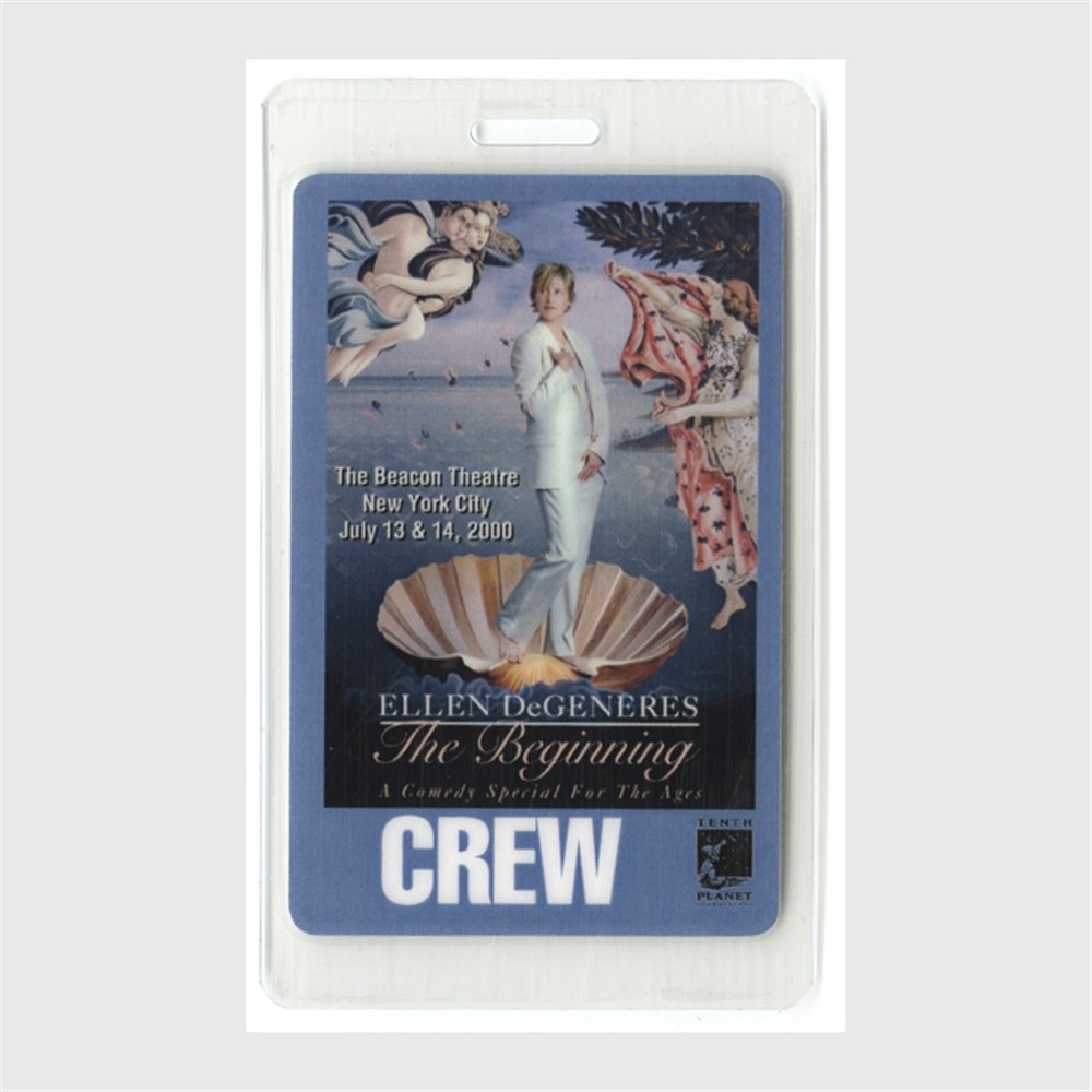 Ellen Degeneres 2000 Concert Laminated Backstage Pass The Beginning ...