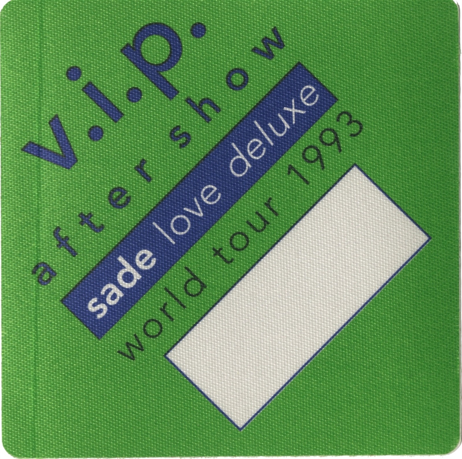 Sade 1993 Love Deluxe Concert Tour VIP Backstage Pass | Autographia