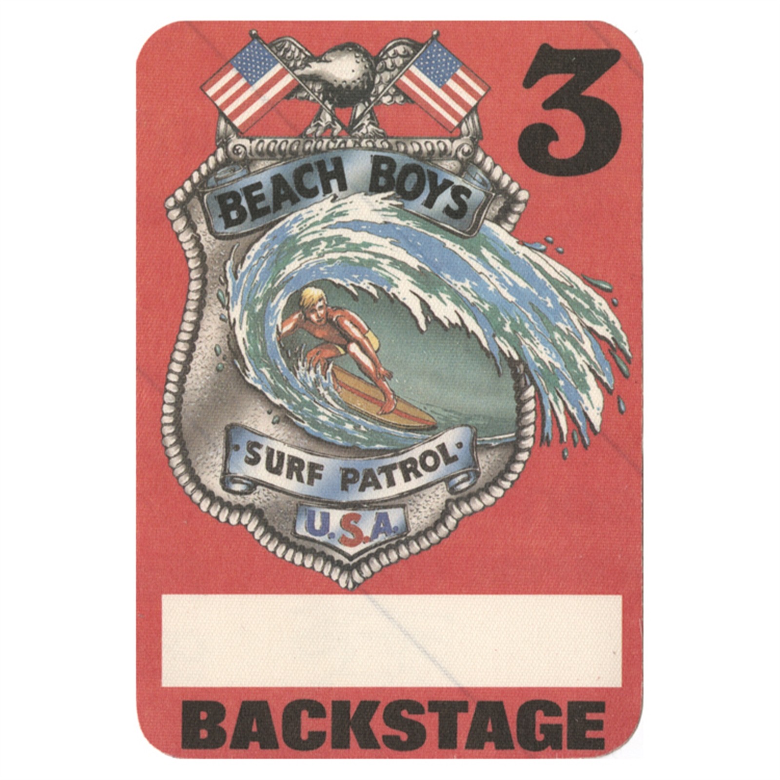 The Beach Boys 1984 Surf Patrol Concert Tour Guest Backstage Pass ...