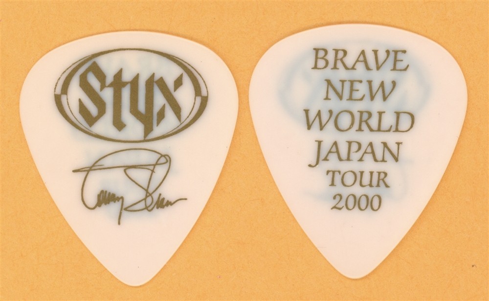 Styx Tommy Shaw Vintage Guitar Pick - 2000 Japan Brave New World Tour ...