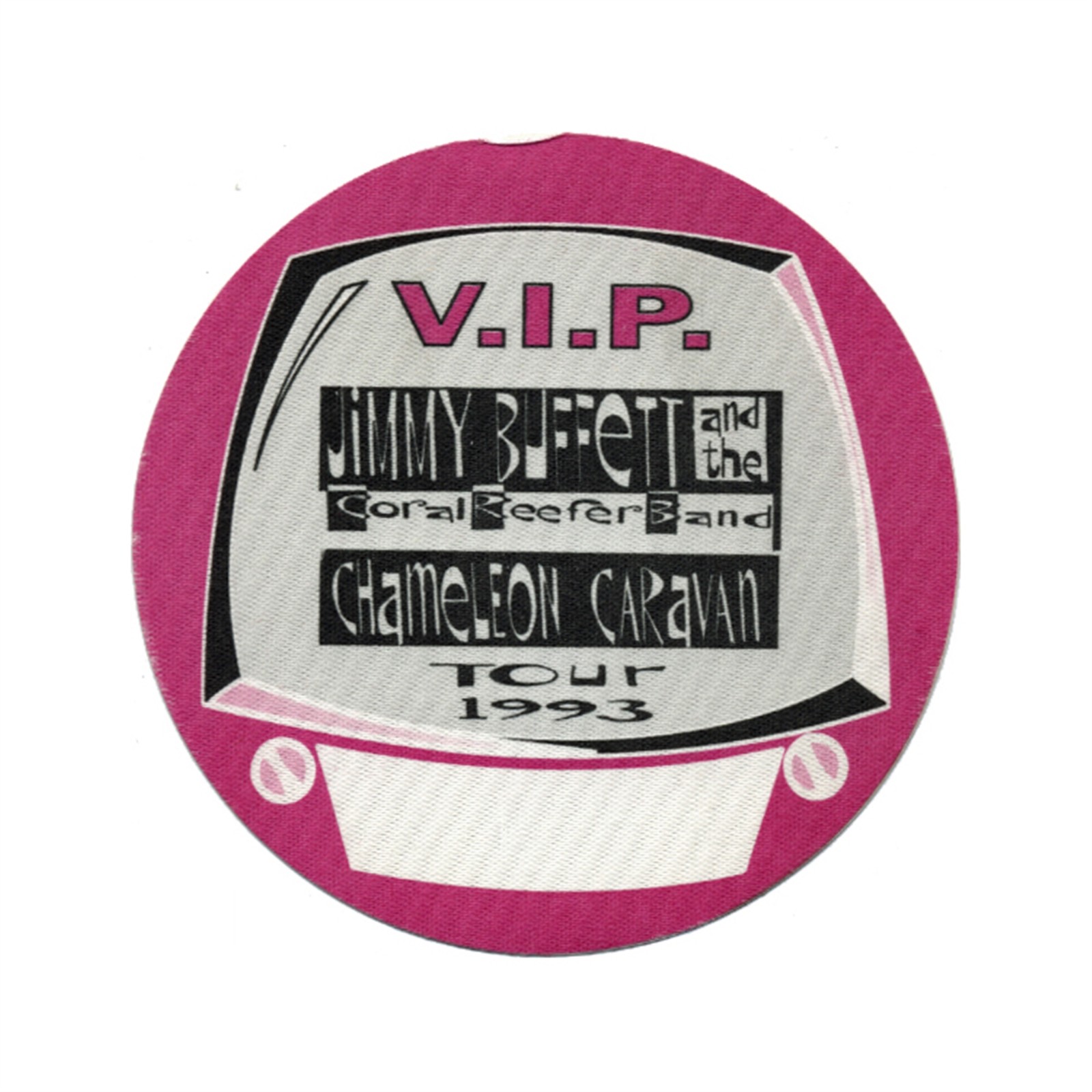 Jimmy Buffett 1993 Chameleon Caravan Concert Tour VIP Backstage Pass ...